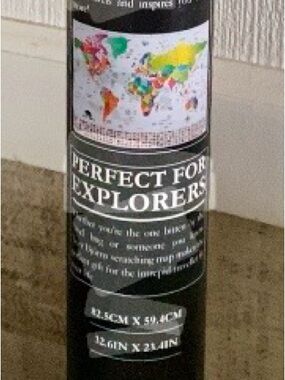 Other | Scratch Off World Map Poster Perfect For Tracking Travel ...